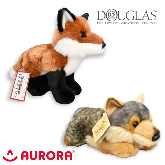 Douglas & Aurora | Toys | New Douglas Bushy Red Fox 738 Aurora Miyoni ...